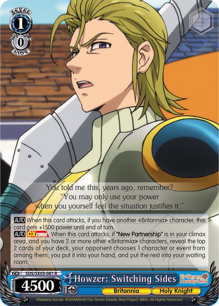 Howzer: Switching Sides - The Seven Deadly Sins - Weiss Schwarz