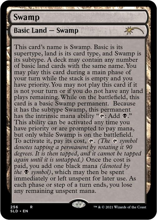 Swamp (256) (Full-Text Lands) - Secret Lair Drop Series - Magic: The ...