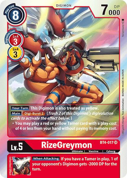 RizeGreymon - Great Legend - Digimon Card Game - TCGplayer.com
