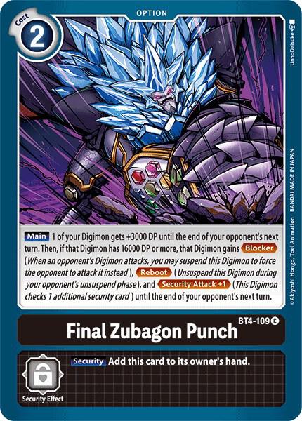 Final Zubagon Punch - Great Legend - Digimon Card Game - TCGplayer.com