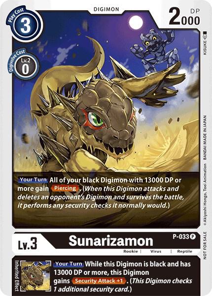 Sunarizamon - P-033 (Great Legend Power Up Pack) - Digimon Promotion Cards - Digimon Card Game ...