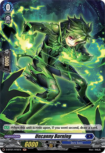 Uncanny Burning (Holo) - D-BT01: Genesis of the Five Greats - Cardfight Vanguard