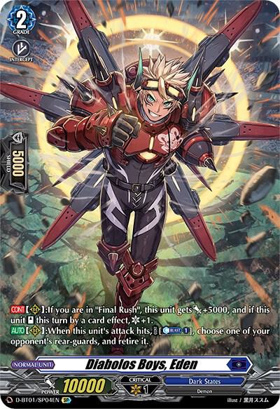 Diabolos Boys, Eden (SP) - D-BT01: Genesis of the Five Greats - Cardfight Vanguard