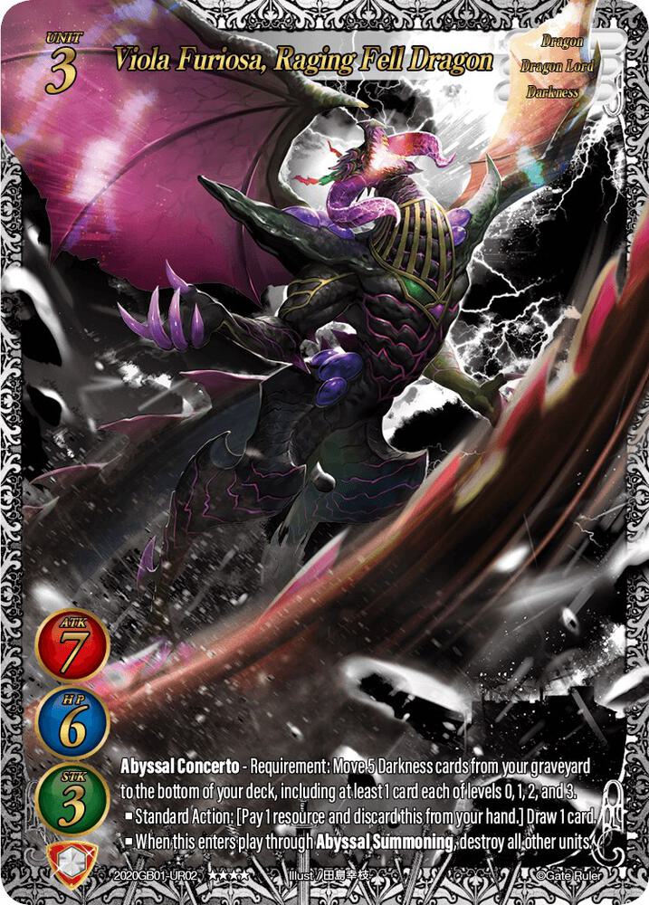 Viola Furiosa, Raging Fell Dragon (Uber Rare) - Dawn of the Multiverse ...