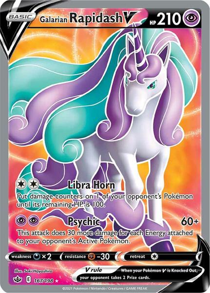 Galarian Rapidash V (Full Art) - SWSH06: Chilling Reign - Pokemon ...