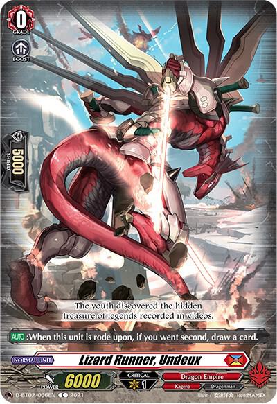 Lizard Runner, Undeux - D-BT02: A Brush with the Legends - Cardfight ...