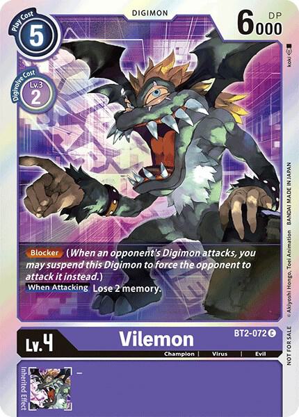 Vilemon - BT2-072 (Event Pack 1) - Release Special Booster 1.0 ...