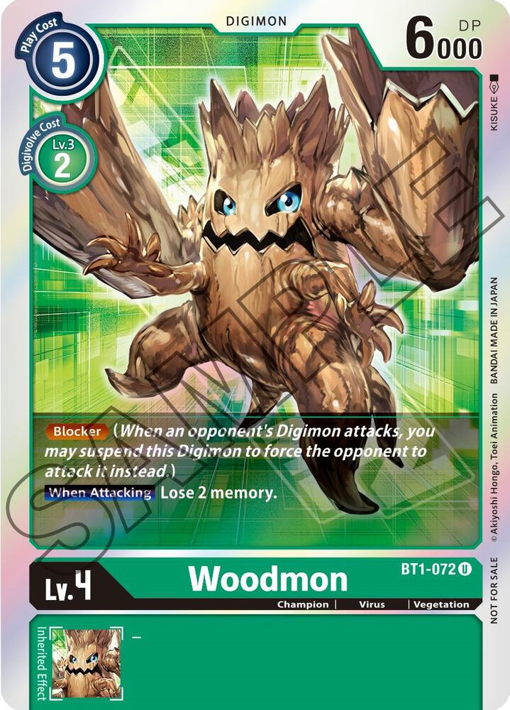 Woodmon - BT1-072 (Event Pack 1) - Release Special Booster 1.0 - Digimon Card Game - TCGplayer.com