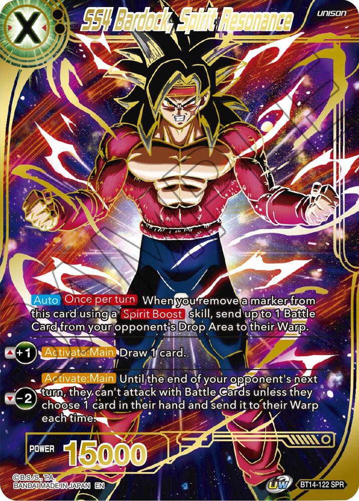 SS4 Bardock, Spirit Resonance (SPR) - Cross Spirits - Dragon Ball Super ...