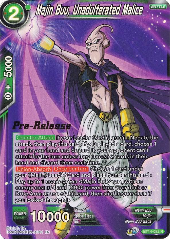 Majin Buu, Unadulterated Malice - Cross Spirits Pre-Release Cards ...