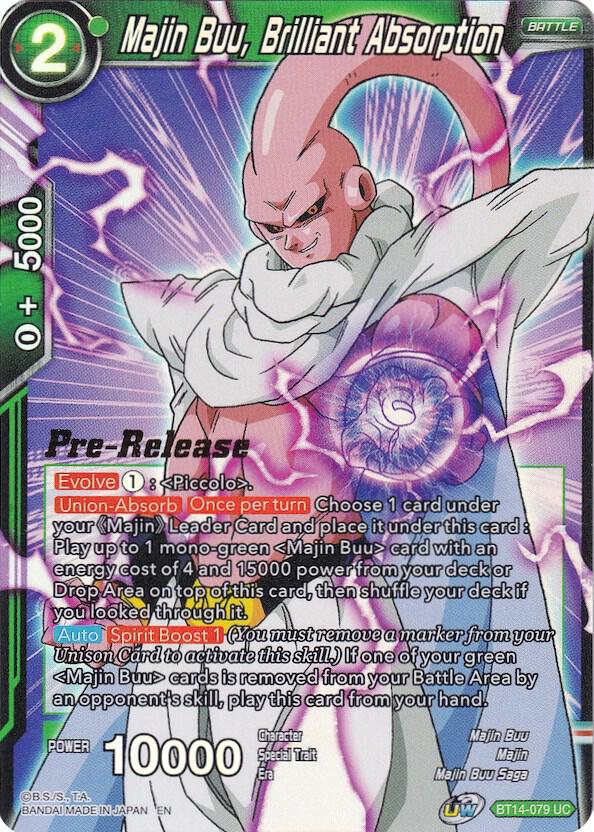 Majin Buu, Brilliant Absorption - Cross Spirits Pre-Release Cards ...