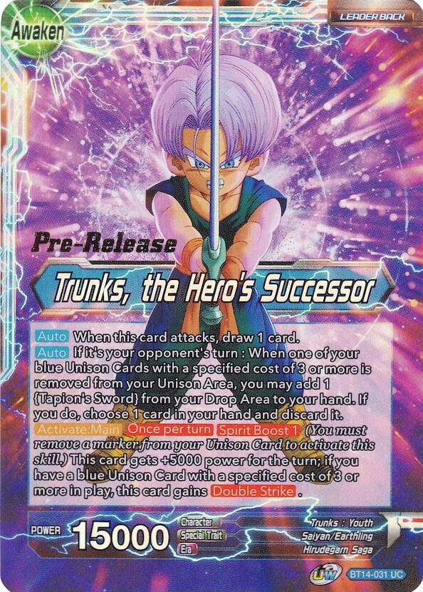 Trunks // Trunks, the Hero's Successor - Cross Spirits Pre-Release ...