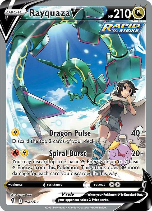 Rayquaza V (Alternate Full Art) - SWSH07: Evolving Skies - Pokemon ...