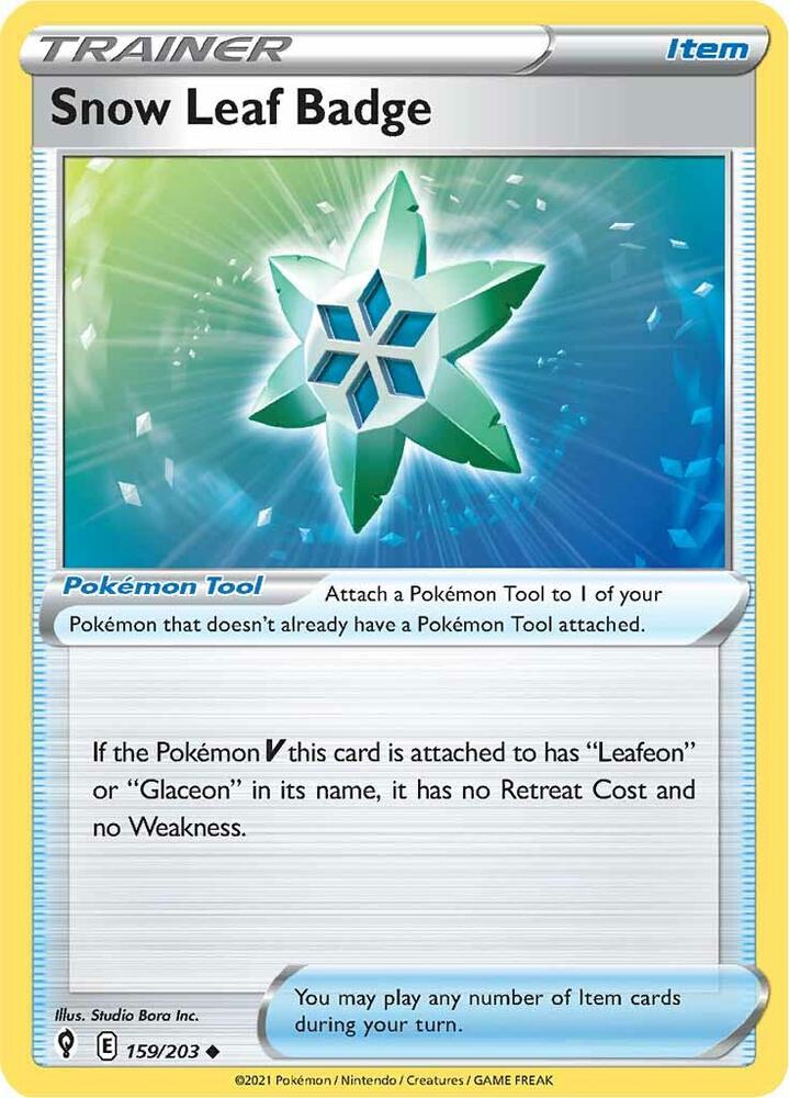 Snow Leaf Badge - SWSH07: Evolving Skies - Pokemon - TCGplayer.com