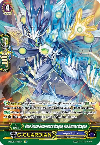Blue Storm Deterrence Dragon, Ice Barrier Dragon (SP) - V-SS09: Revival Selection - Cardfight ...