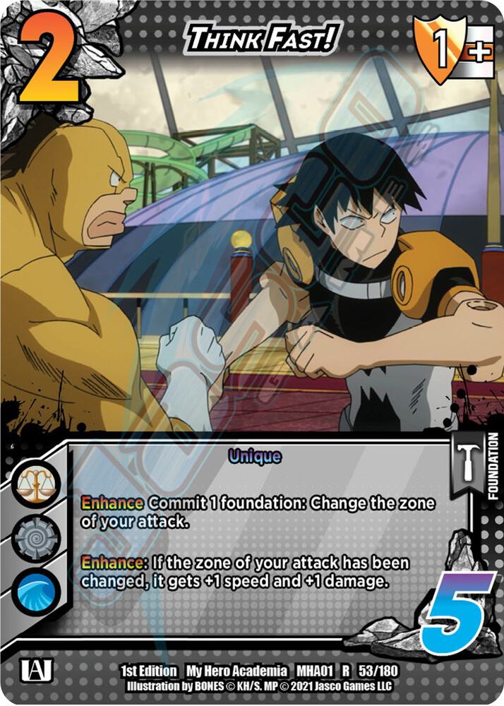 Think Fast! - UniVersus: My Hero Academia - UniVersus - TCGplayer.com