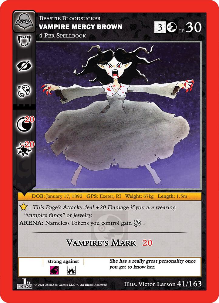 Vampire Mercy Brown - Nightfall: First Edition - MetaZoo - TCGplayer.com