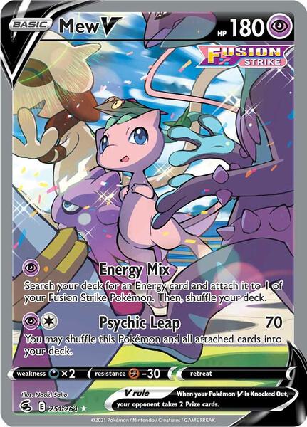 Mew V (Alternate Full Art) - SWSH08: Fusion Strike - Pokemon ...
