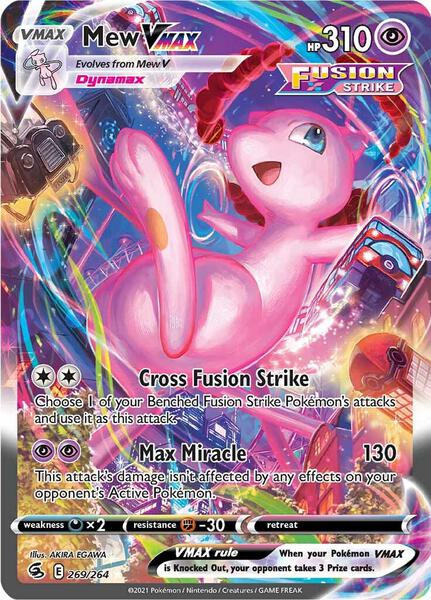 Mew VMAX (Alternate Art Secret) - SWSH08: Fusion Strike - Pokemon ...