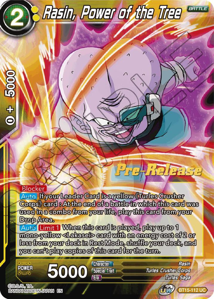 Rasin, Power of the Tree - Saiyan Showdown Pre-Release Cards - Dragon ...