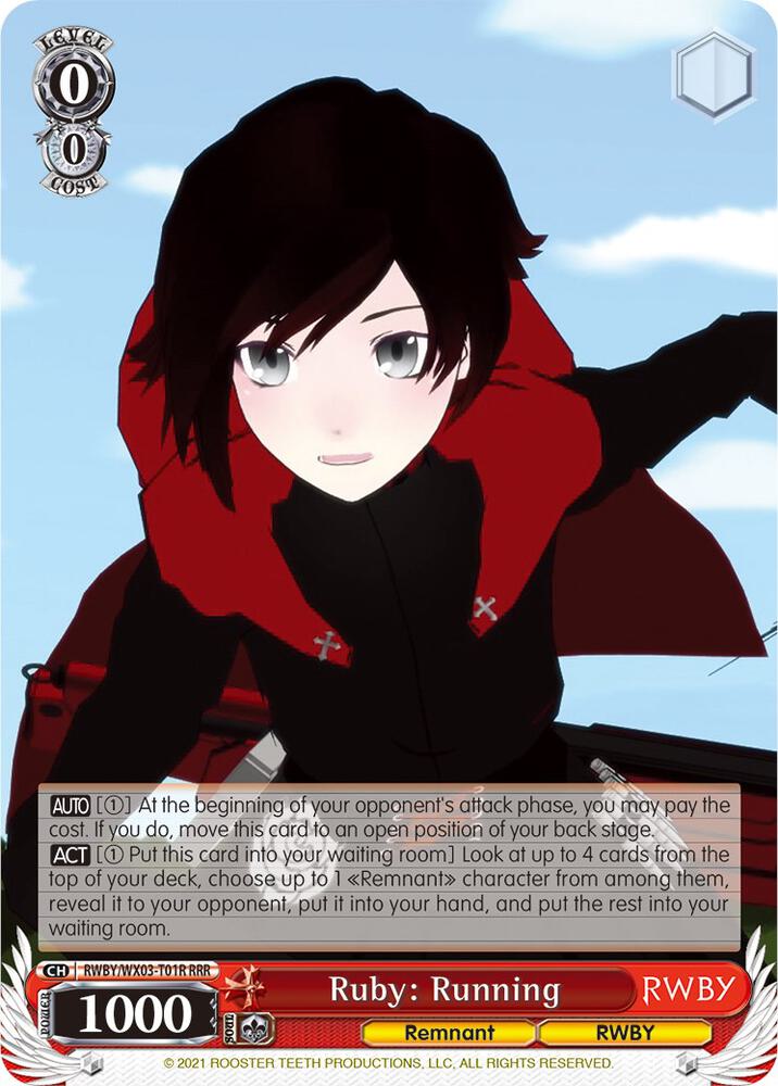 Ruby: Running (RRR) - RWBY - Weiss Schwarz - TCGplayer.com