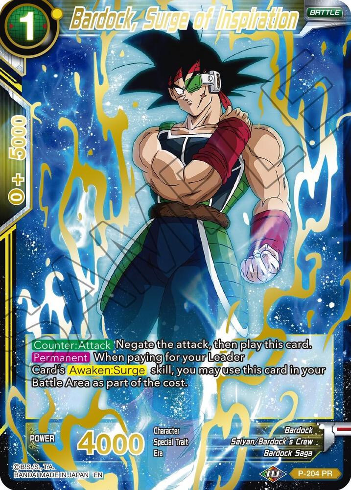 Bardock, Surge of Inspiration (Gold Stamped) - Mythic Booster - Dragon ...