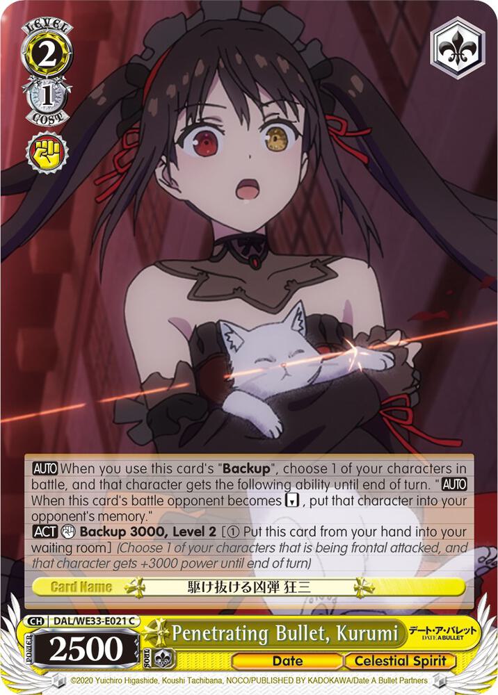 Penetrating Bullet, Kurumi - Date A Bullet - Weiss Schwarz - TCGplayer.com
