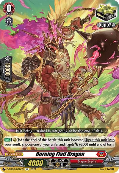 Burning Flail Dragon - D-BT03: Advance of Intertwined Stars - Cardfight ...