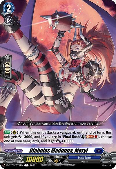 Diabolos Madonna, Meryl - D-BT03: Advance of Intertwined Stars - Cardfight Vanguard