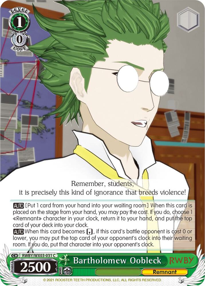 Bartholomew Oobleck - RWBY - Weiss Schwarz - TCGplayer.com