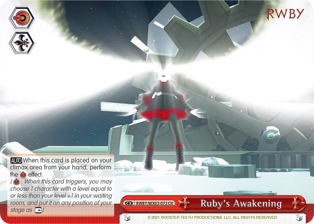 Ruby's Awakening - RWBY - Weiss Schwarz
