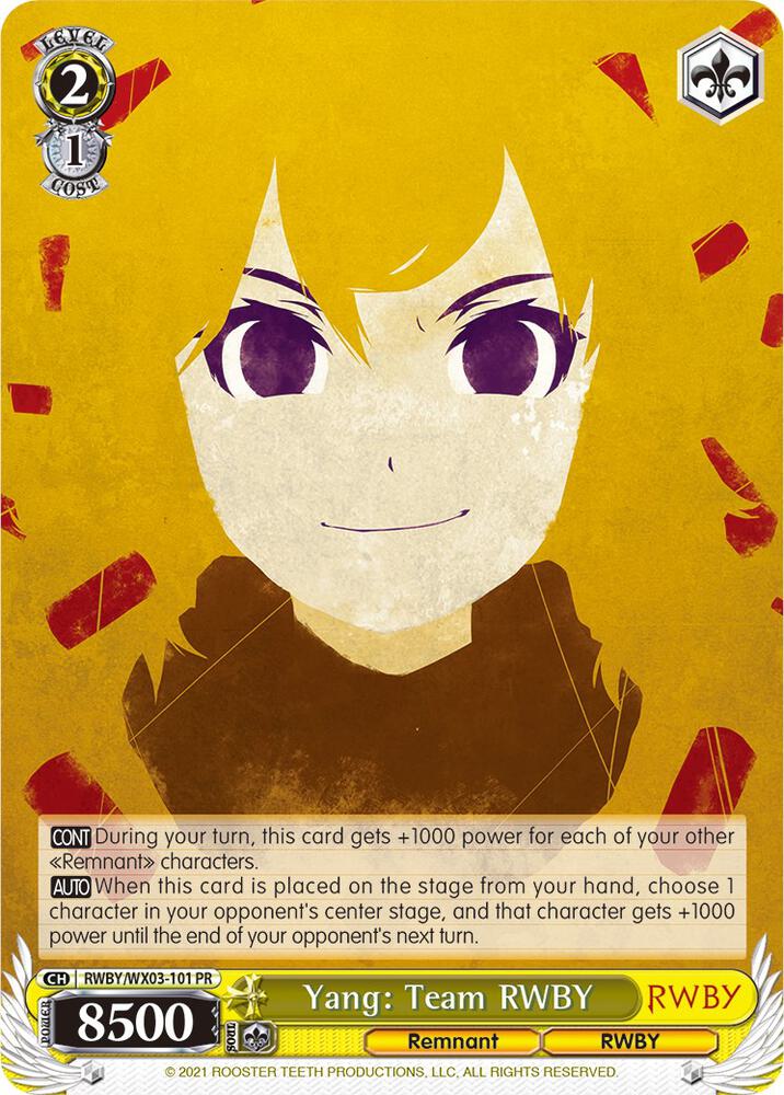 Yang: Team RWBY - RWBY - Weiss Schwarz - TCGplayer.com