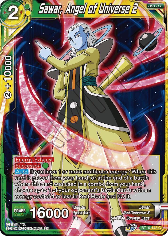 Sawar, Angel of Universe 2 - Realm of the Gods - Dragon Ball Super ...