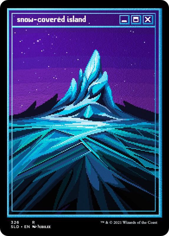 Snow-Covered Swamp (PixelSnowLands.jpg) (Foil Etched) - Secret Lair ...