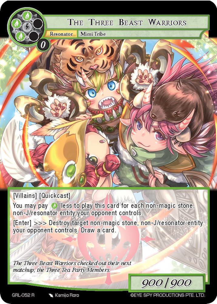 The Three Beast Warriors - Game of Gods: Reloaded - Force of Will ...