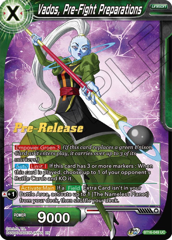 Vados, Pre-Fight Preparations - Realm of the Gods Pre-Release Cards ...
