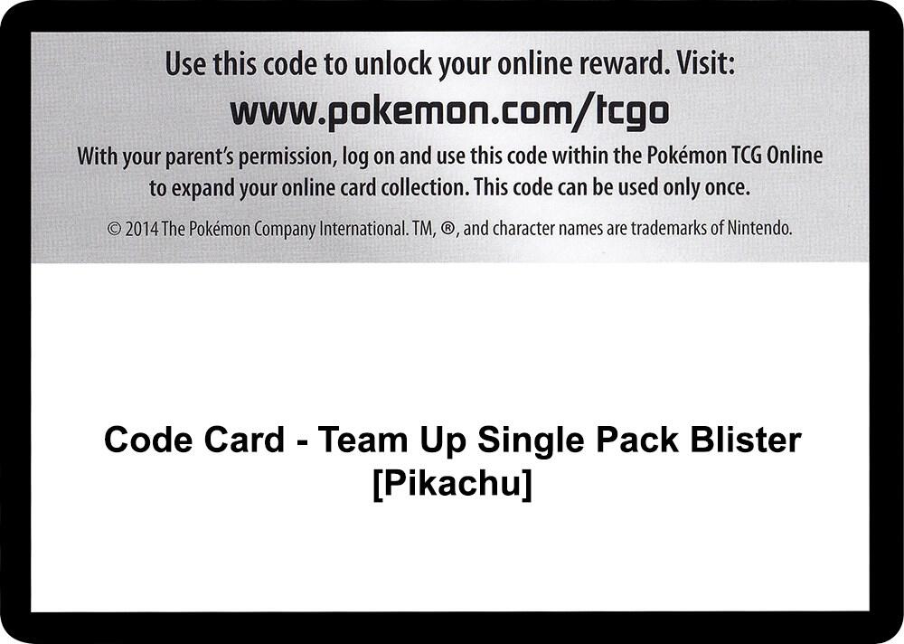 Code Card - Team Up Single Pack Blister [Pikachu] - SM - Team Up ...