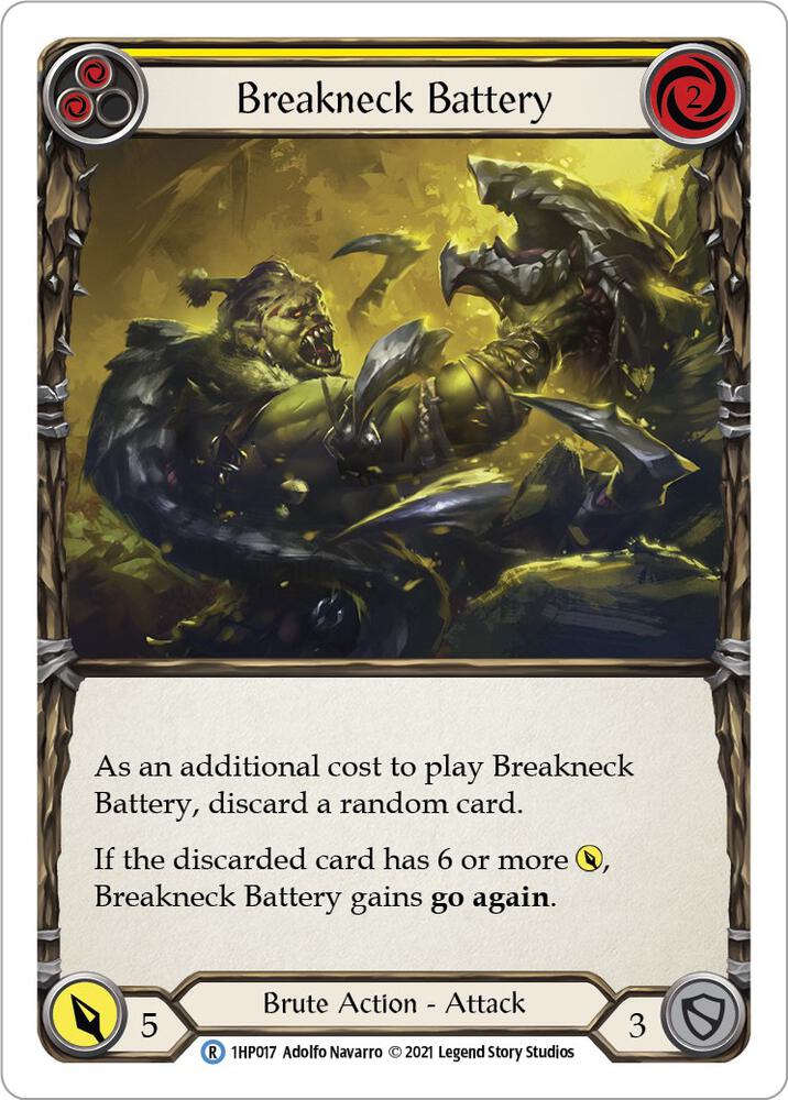 Breakneck Battery (Yellow) - History Pack Vol.1 - Flesh and Blood TCG ...