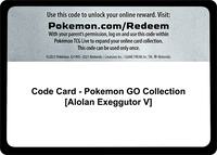 Code Card - Pokemon GO Collection [Alolan Exeggutor V] - Pokemon GO ...