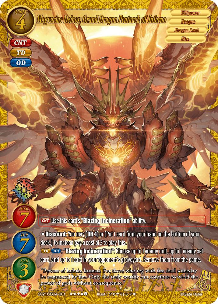 Magvarius Deinos, Grand Dragon Pentarch of Inferno - Become the Hero ...