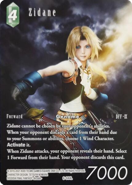 Zidane - 6-044L (Full Art) - Deck Exclusive Cards - Final Fantasy TCG ...
