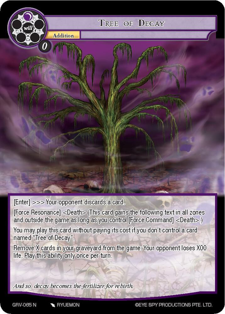 Tree of Decay - Game of Gods: Revolution - Force of Will - TCGplayer.com