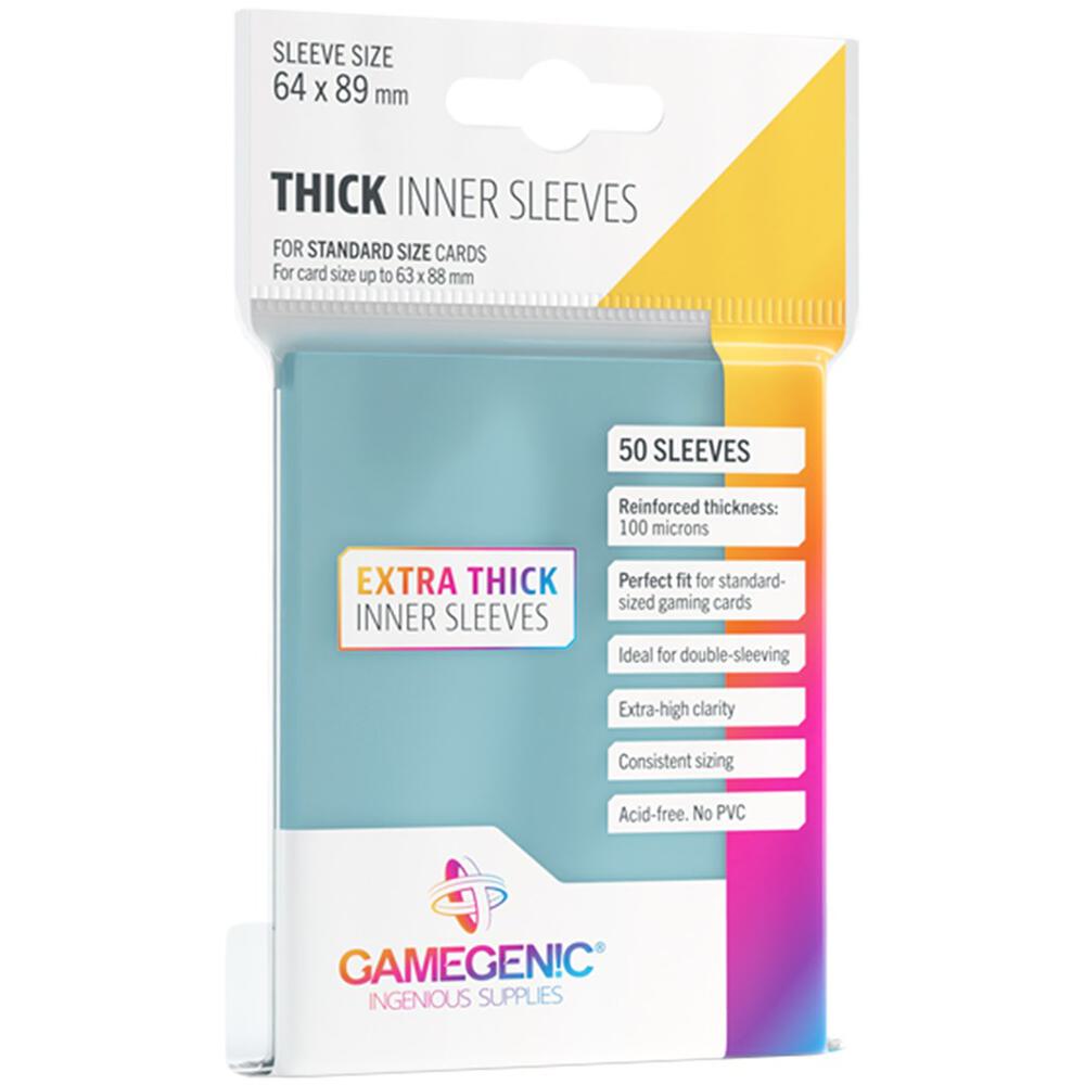 GameGenic Thick Inner Sleeves - Clear (50-Pack) - GameGenic Card ...