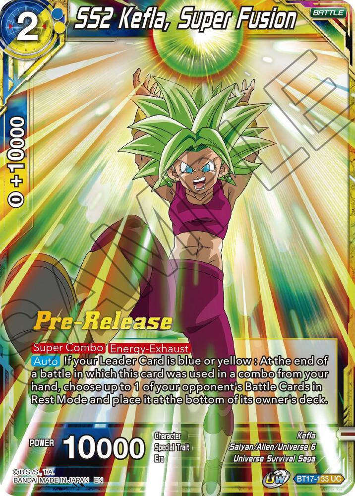SS2 Kefla, Super Fusion - Ultimate Squad Pre-Release Cards - Dragon ...