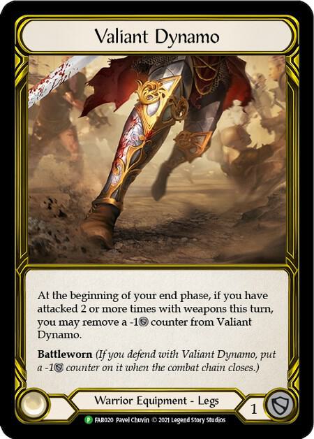 Valiant Dynamo (Golden) - FAB020 - Flesh and Blood: Promo Cards - Flesh ...