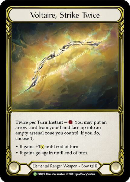 Voltaire, Strike Twice (Golden) - FAB075 - Flesh and Blood: Promo Cards - Flesh and Blood TCG ...