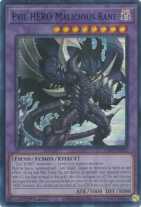 Evil HERO Malicious Bane (Blue) - Legendary Duelists: Season 3 - YuGiOh ...