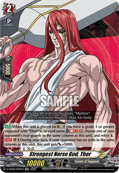 Strongest Norse God, Thor - D-TB02: Record of Ragnarok - Cardfight ...