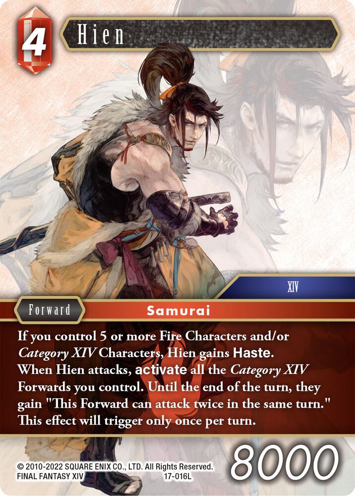 Hien - Rebellion's Call - Final Fantasy TCG - TCGplayer.com