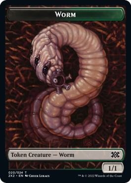Worm // Vampire Double-Sided Token - Double Masters 2022 - Magic: The ...